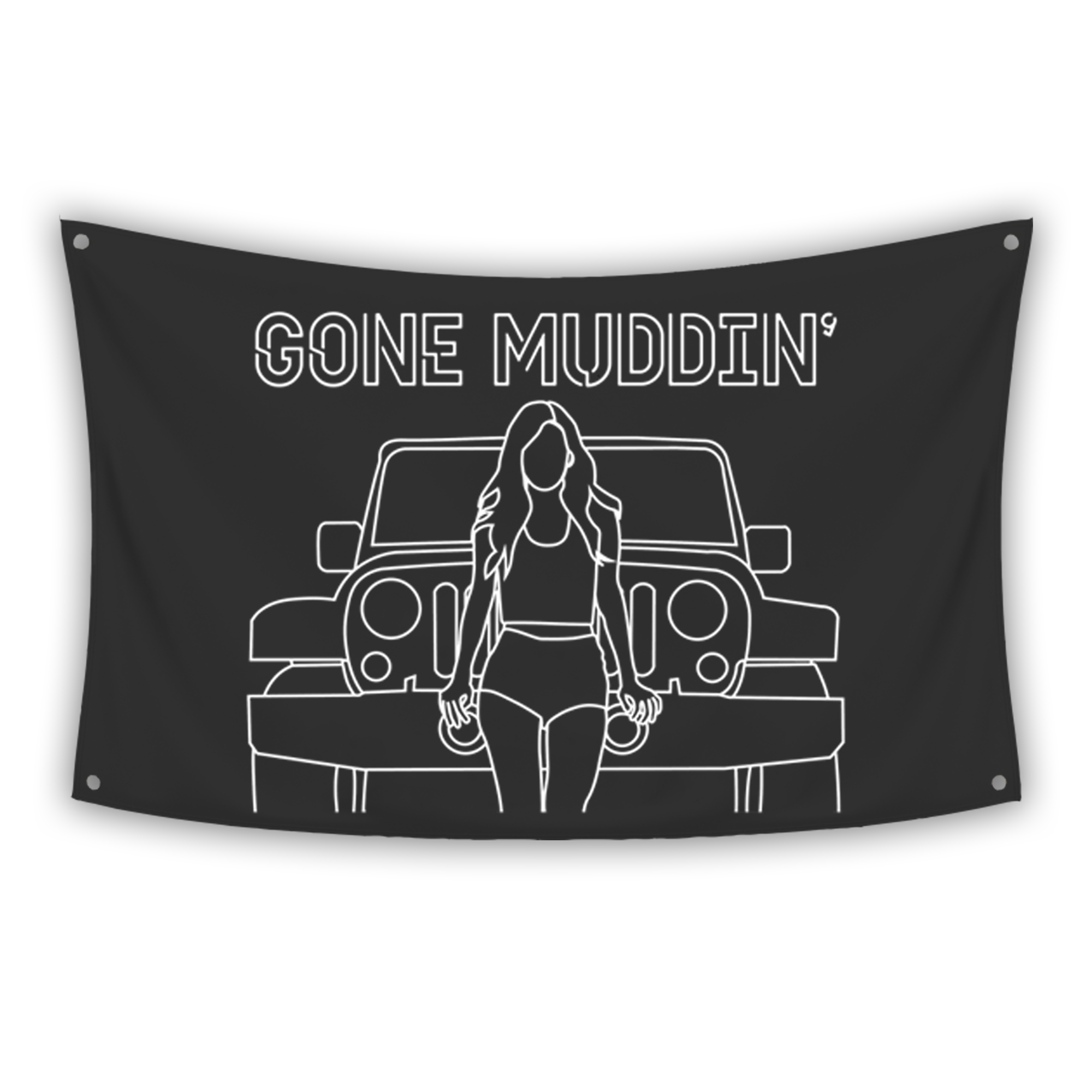 BLACK GONE MUDDIN' Flag – BabeFlag
